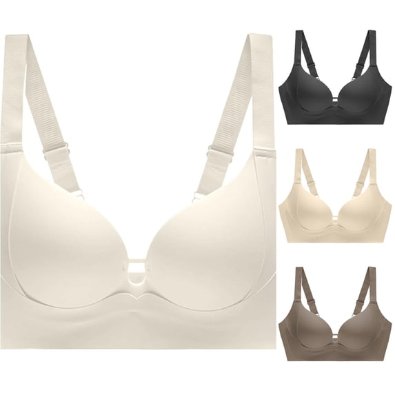 Bra Women's Comfortable Seamless Wireless Soft Support Everyday Wear T ...