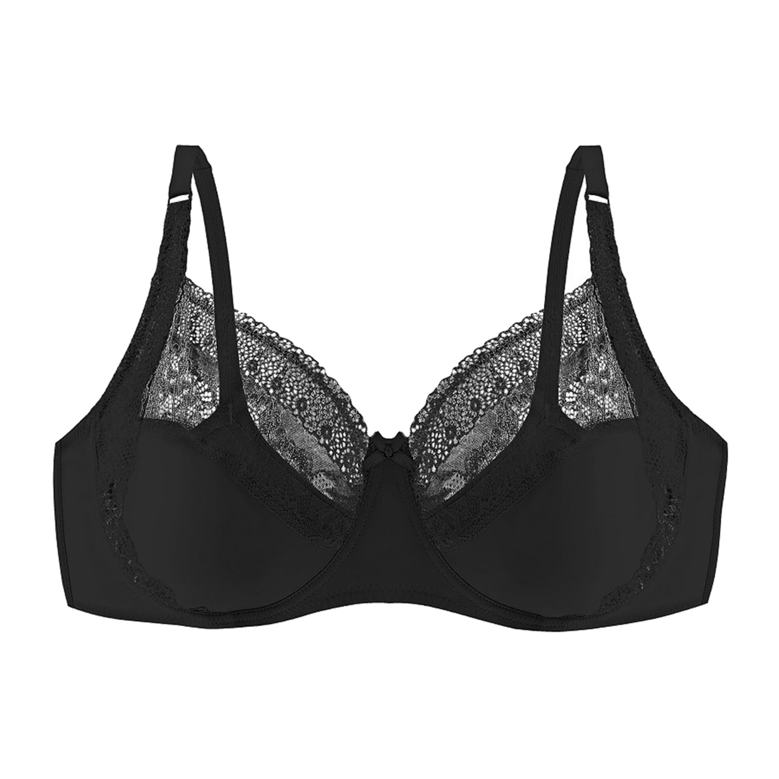 Bra Women's Comfortable Smooth Lace Sexy Back Large Cup Side Fold Large ...