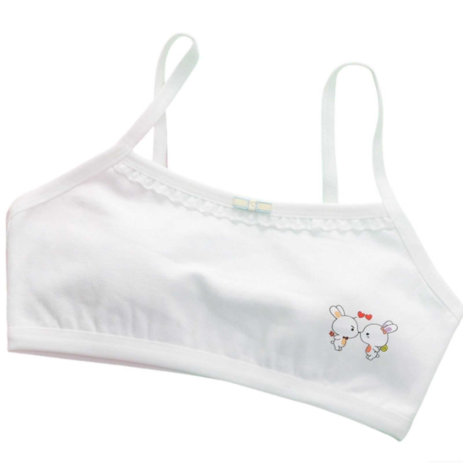 Bra for Girls Crop Top Bra Girls Seamless Sports Bra Training White ...