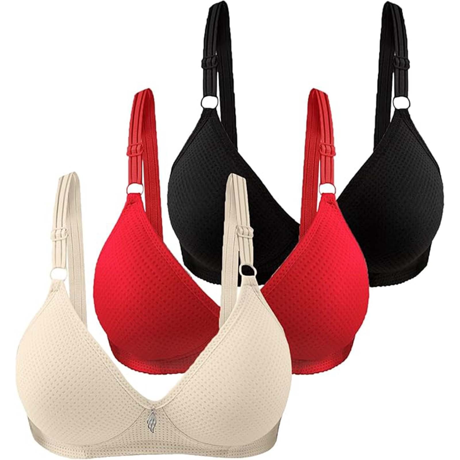 Bra for Older Women, Comdrip Bras for Women Up Wireless Solid Color ...