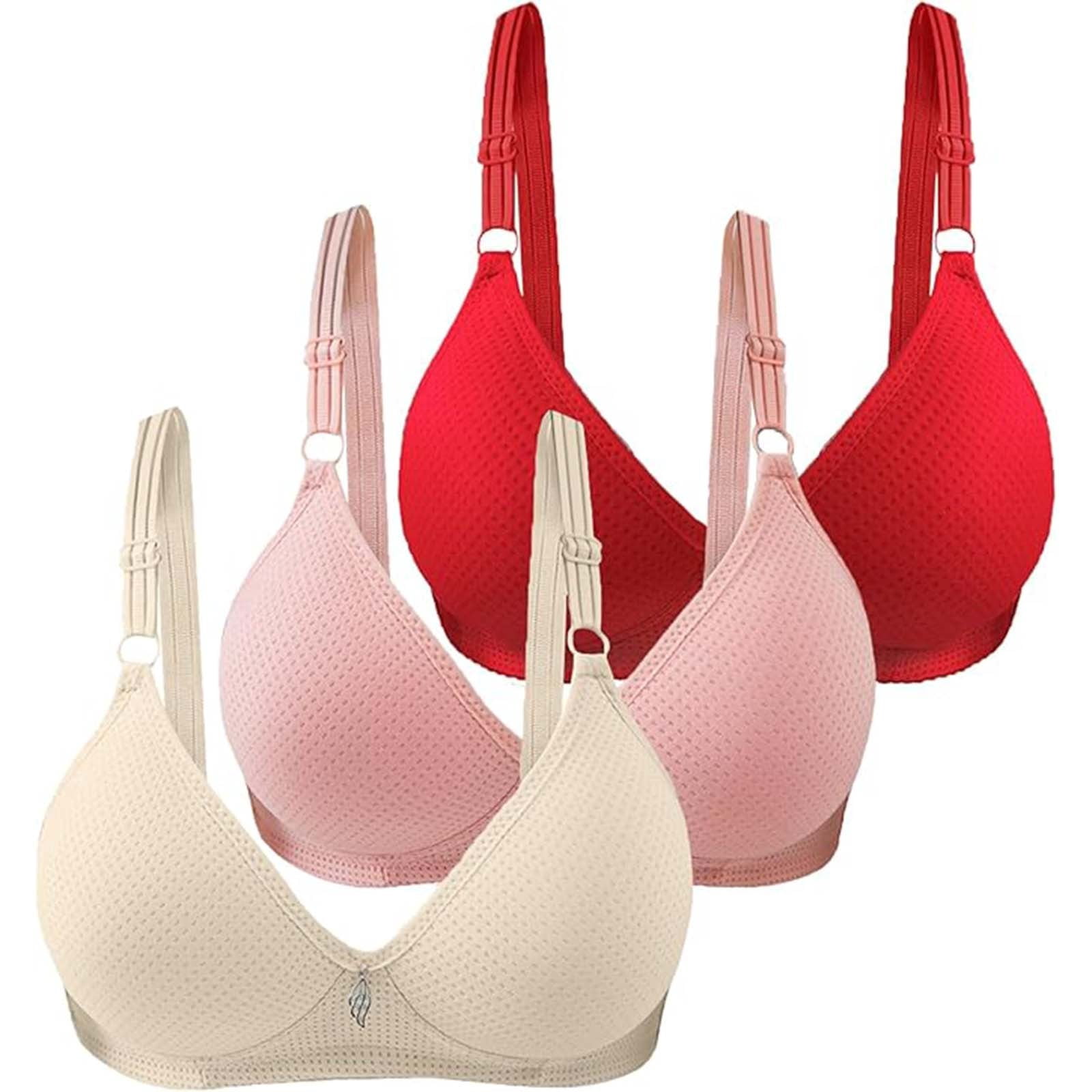 Bra for Older Women, Comdrip Bras for Women Up Wireless Solid Color ...