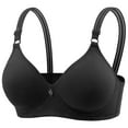 Bra for Women Comfort Strapless Full Coverage Plus Size Solid Color ...