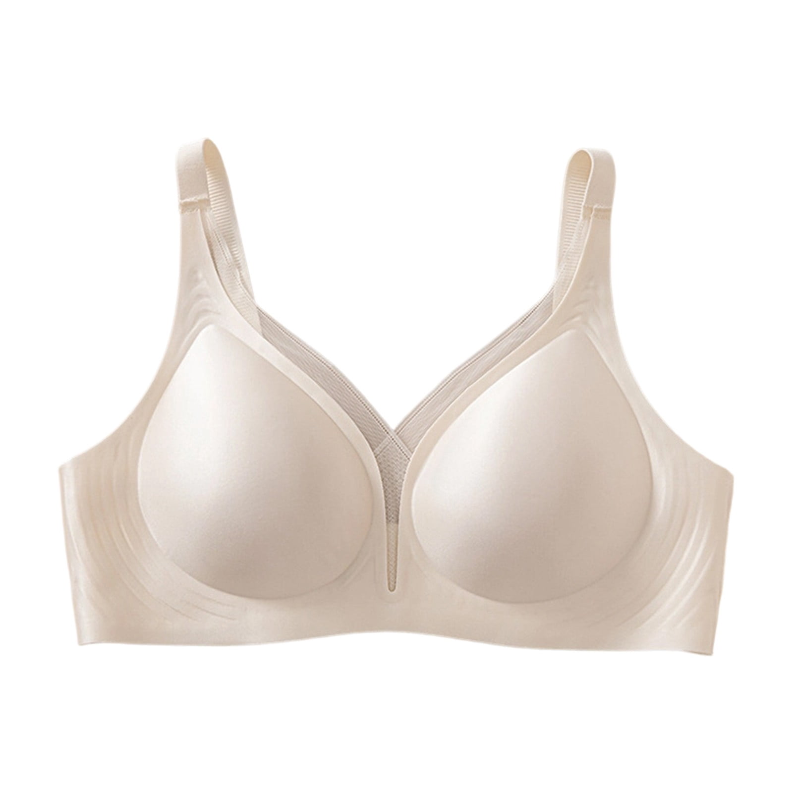 Bra for Women Solid Color Satin Mesh With Adjustable Straps For ...