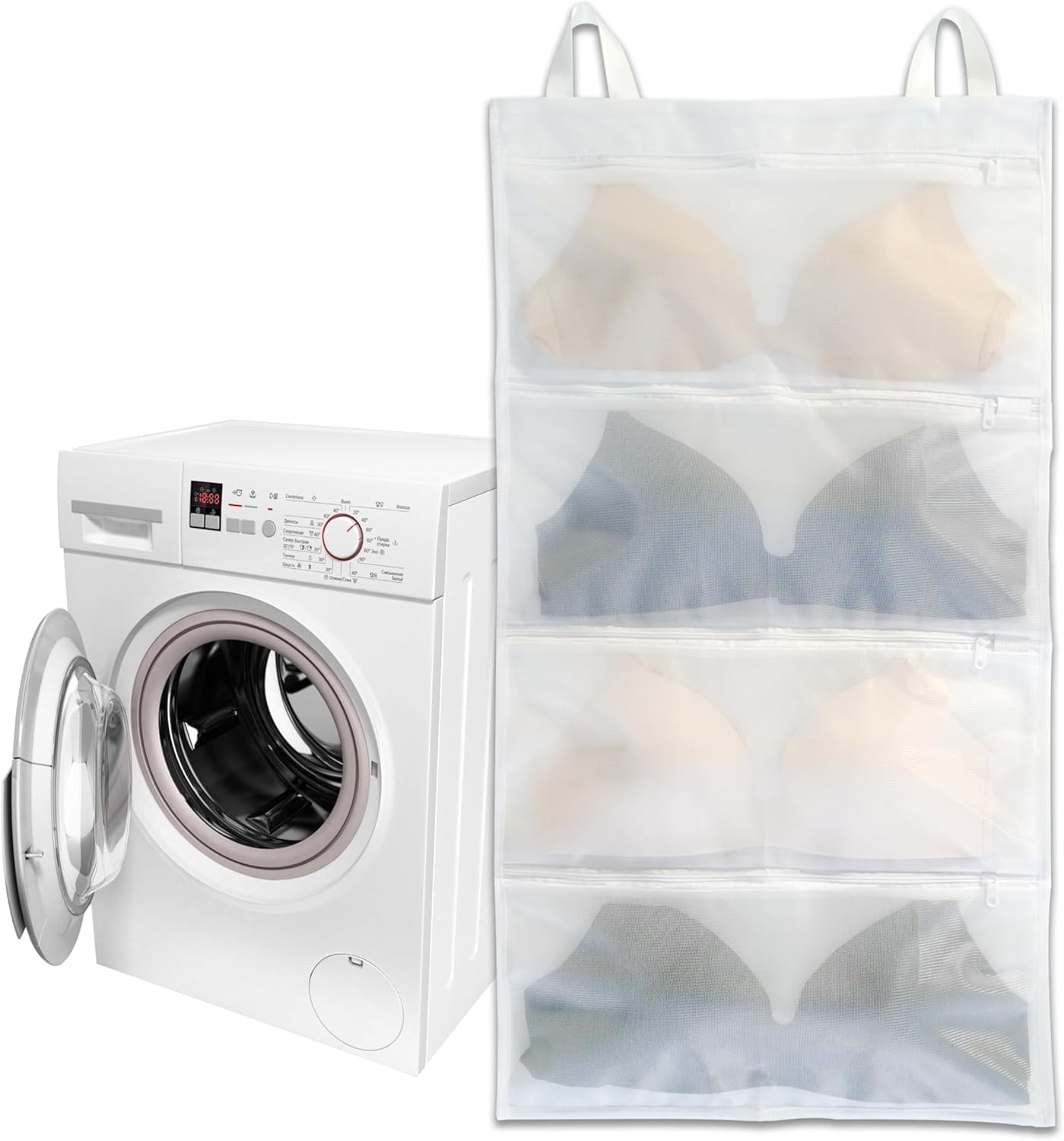 Bra laundry bags for washing machine, 1pc, Holds 4 D-F cups sizes ...