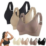 Bra one Pink Nylon,Spandex For Senior Front Closure Breathable Bra For ...