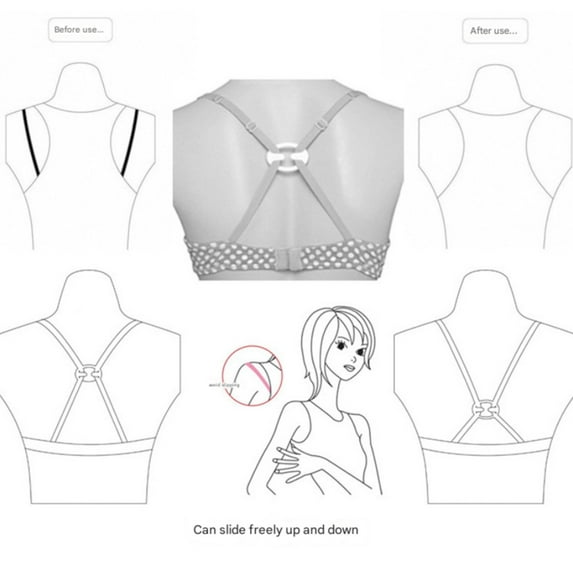 Bra strap clip, bra back clip, non-slip bra strap holder, bra buckle ...