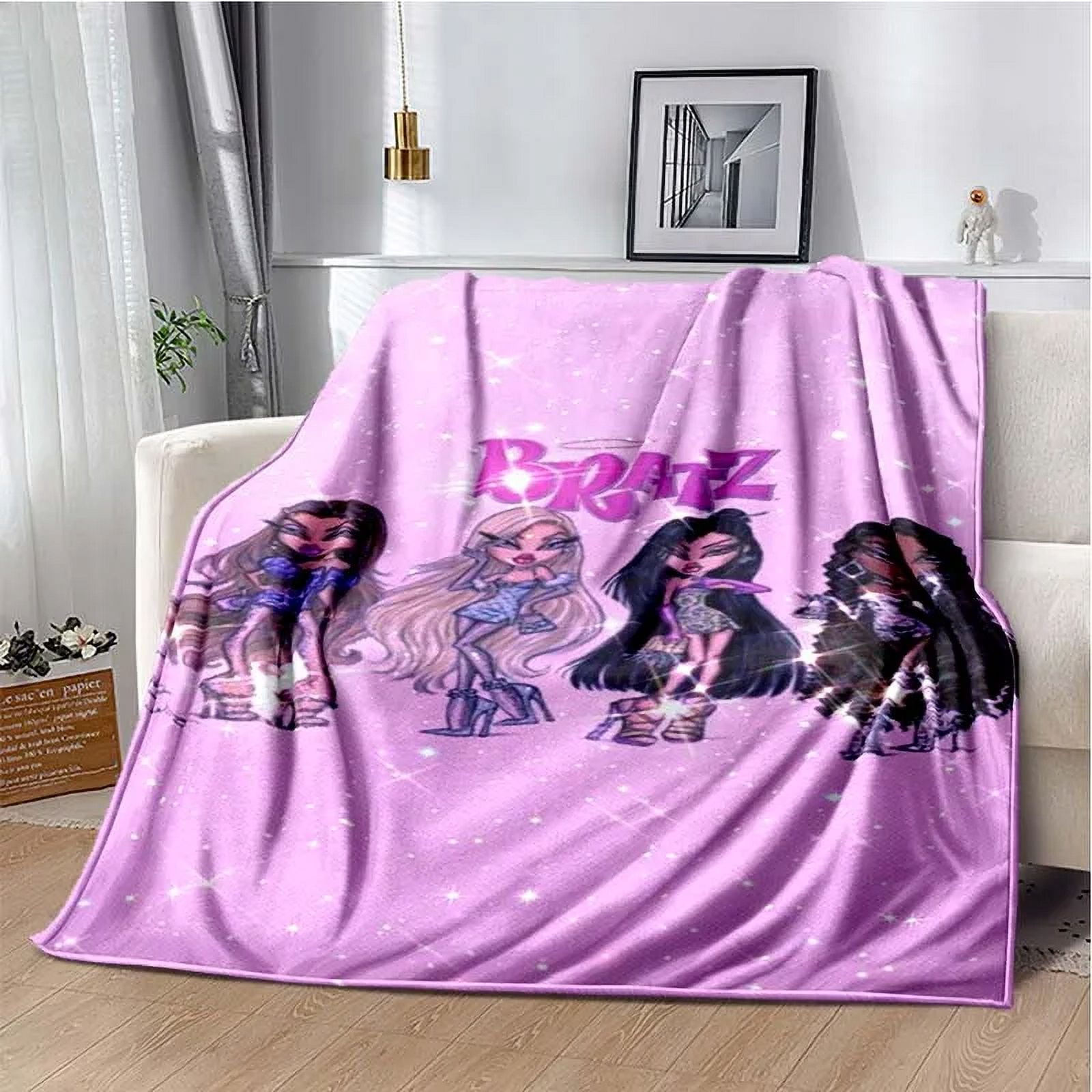 Bra-tz Cartoon Girls Fashion Throw Blanket Flannel Soft Warm Bed Sofa ...