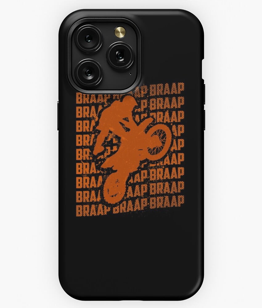 Braap Moto MX Motocross Orange G4197 Phone Case for iPhone17 16 15 14 ...