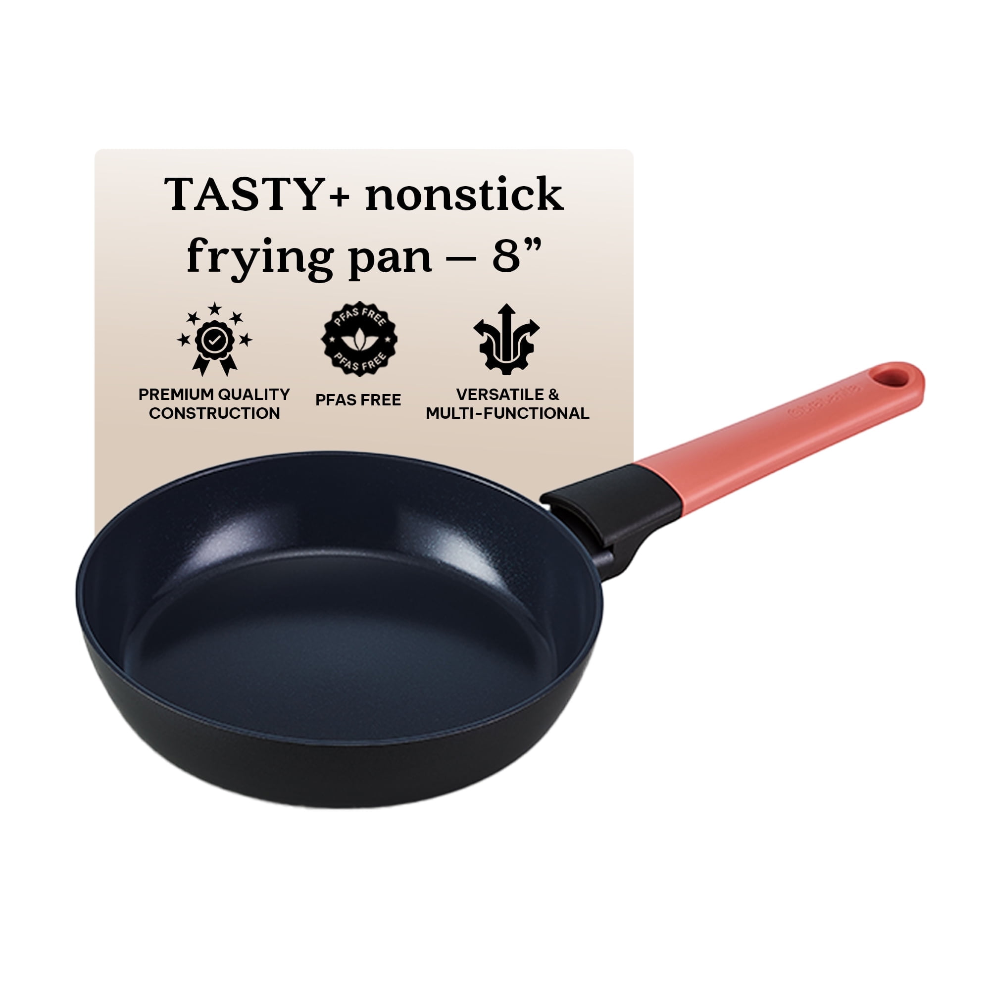 Brabantia Tasty+ Ceramic Nonstick Frying Pan 8" Non Toxic Pan Titanium ...