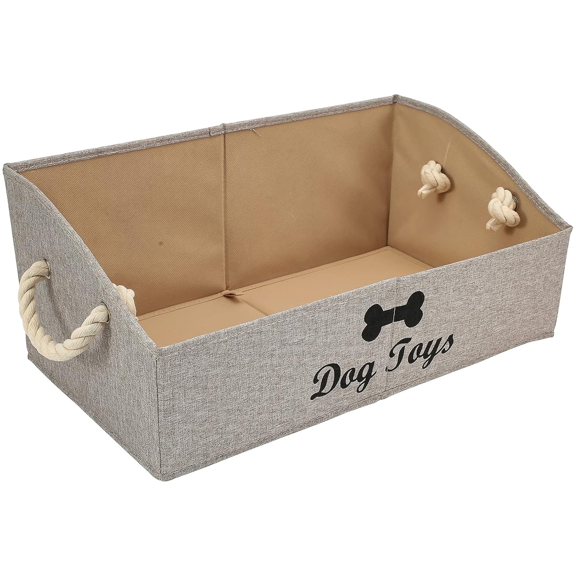 Brabtod Dog Toy Basket, Collapsible Fabric Dog Toy Box and Storage Bin ...