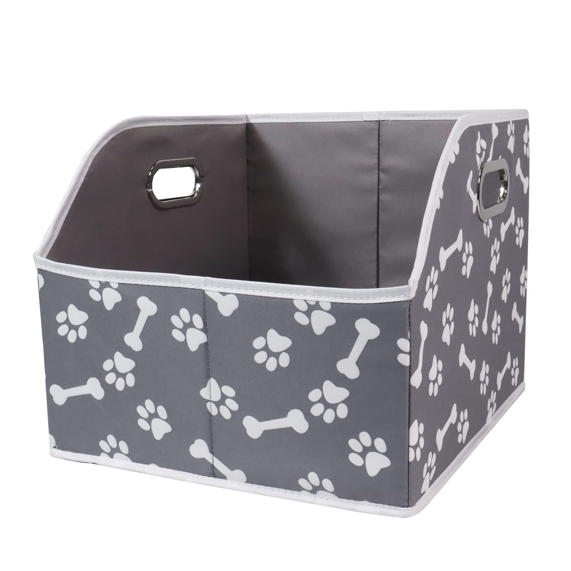Brabtod Dog Toy Storage Baskets Large Canvas Pet Basket with Metal ...