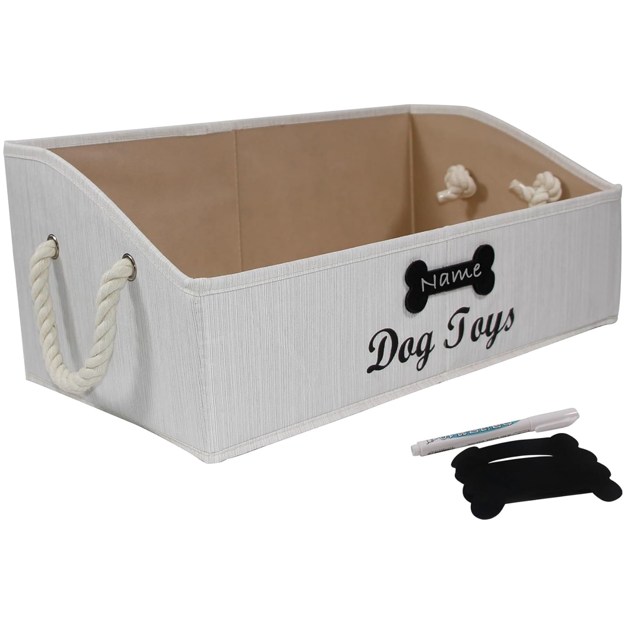 Brabtod Personalized Dog Toys Storage Bins-Foldable Fabric Trapezoid ...