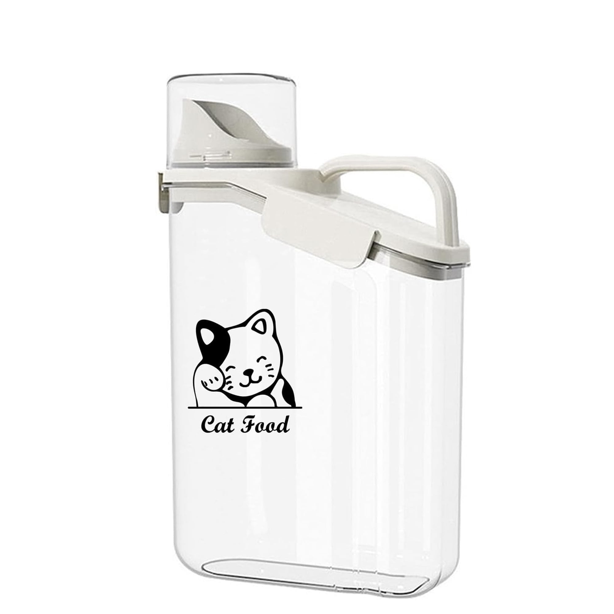 Brabtod Airtight Cat Food Container, BPA-Free Clear Plastic, 2-3 lbs ...