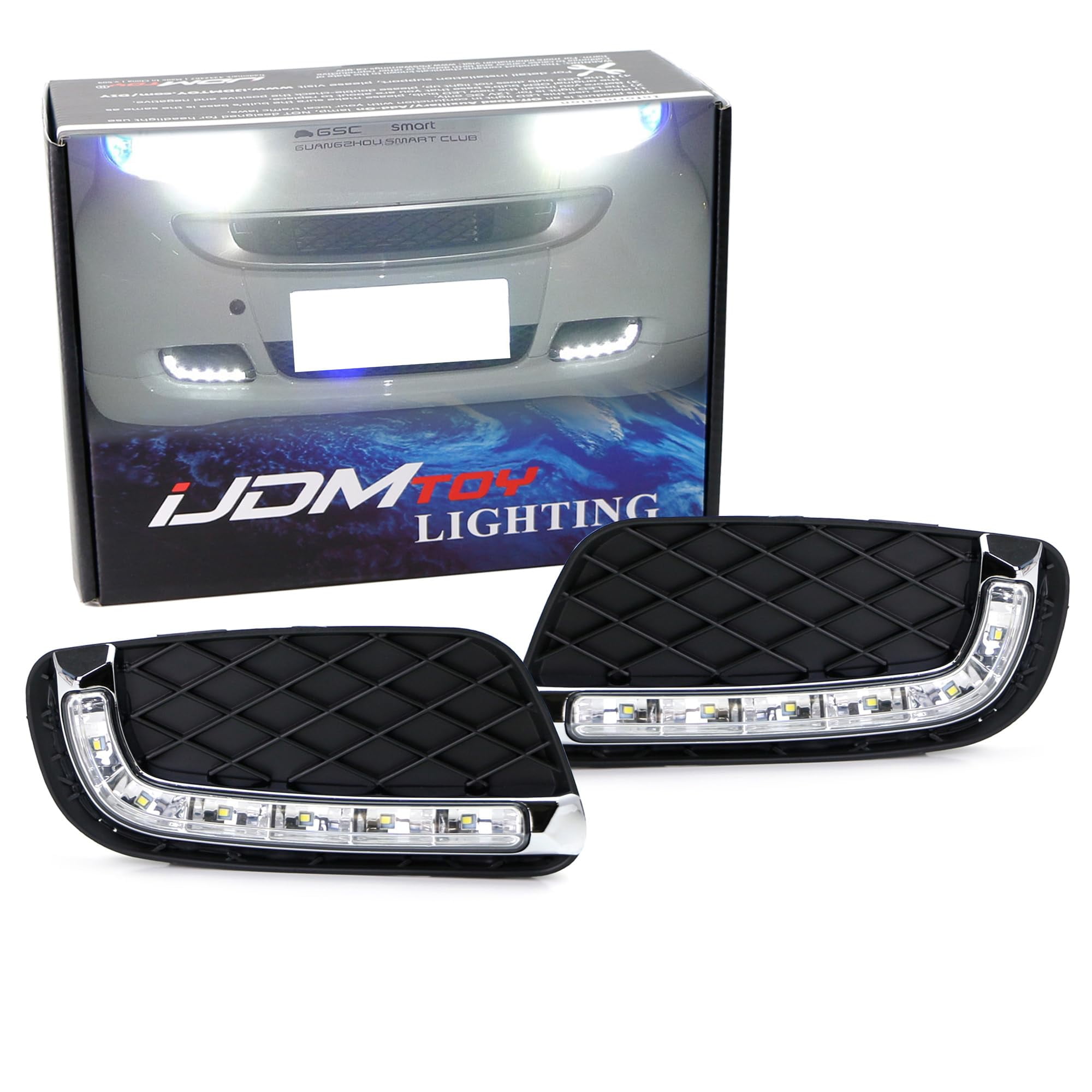 Brabus-Style Xenon White LED Daytime Running Light Kit For 2008-2012 ...