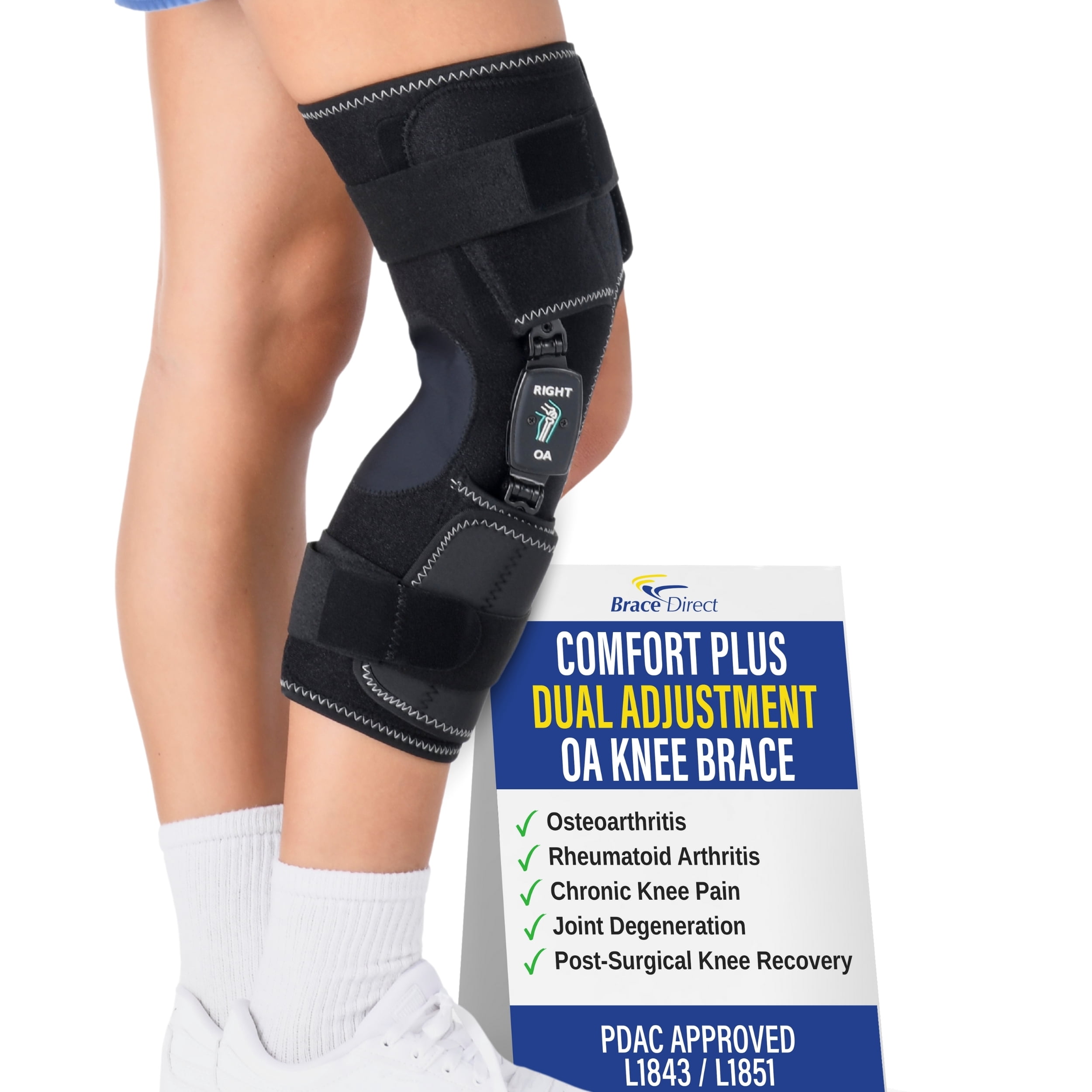 Brace Align Soft Osteoarthritis Knee Brace – Adjustable OA Offloader ...