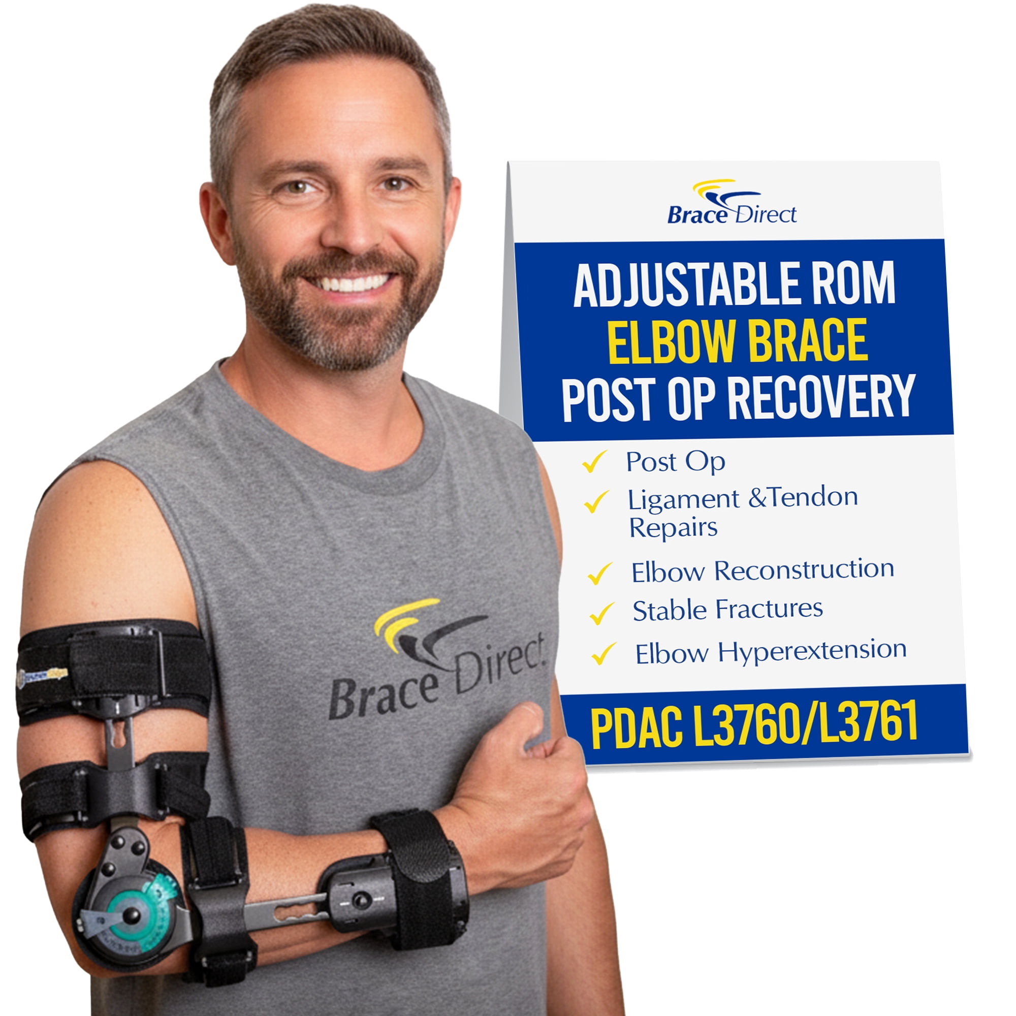 Brace Align Stabilizing ROM Hinged Elbow Brace L3760, L3761 - Post-Op ...