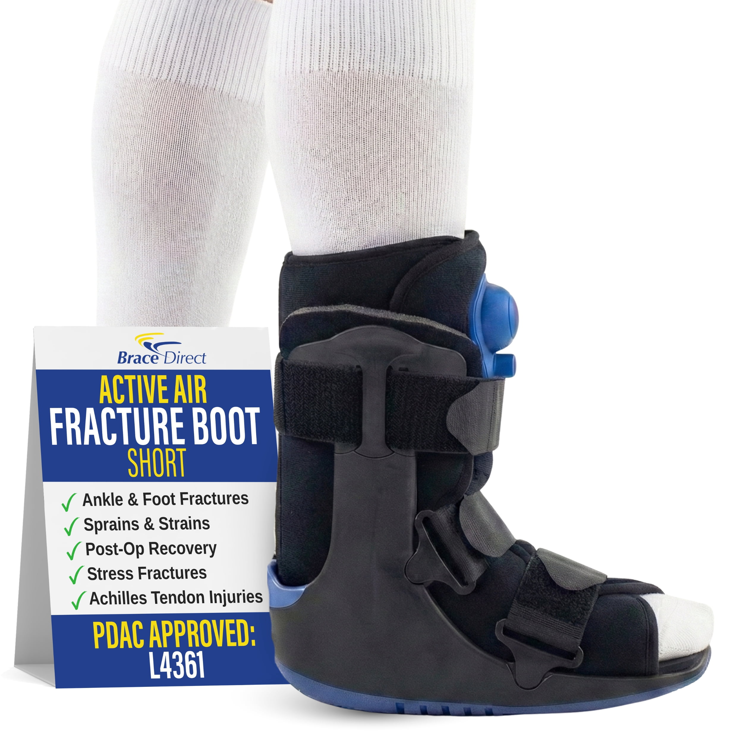 Brace Direct ActivAir Deluxe Short Walking Boot – Pneumatic Air Pump ...