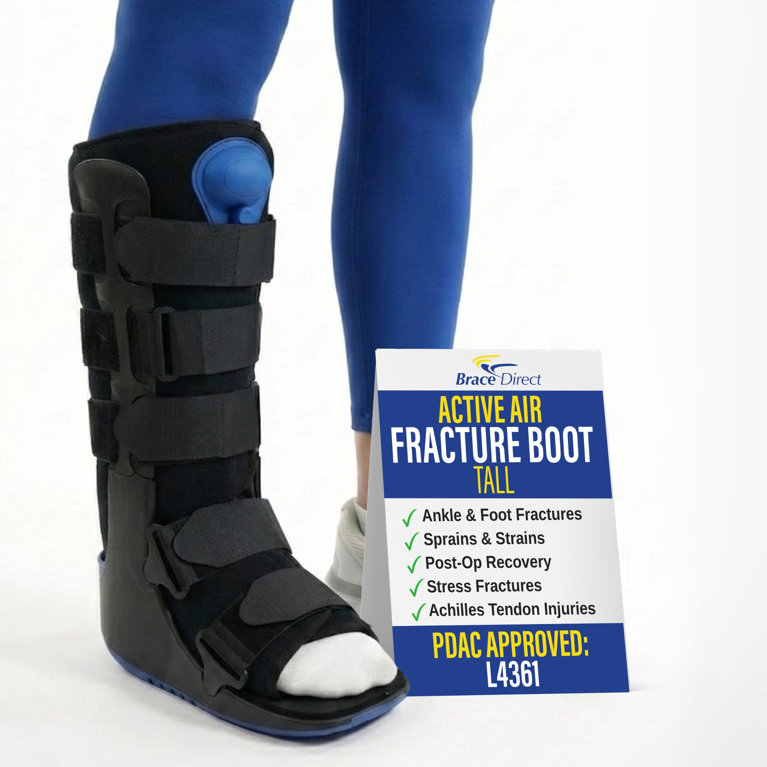 Brace Direct ActiveAir Tall Walking Boot – Pneumatic Fracture Support ...