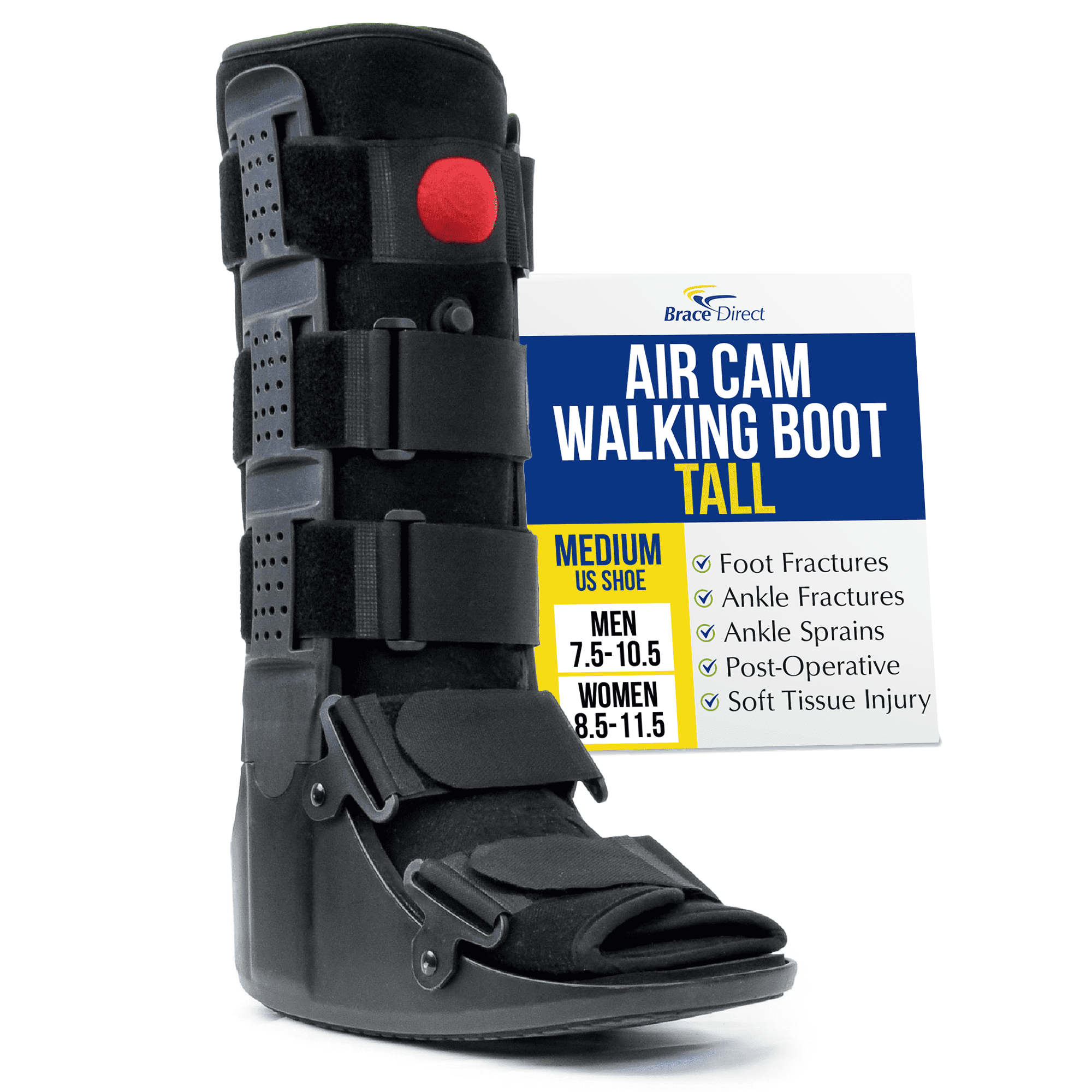 Brace Direct Air Cam Fracture Boot Tall - Comfortable Walking Boot For ...