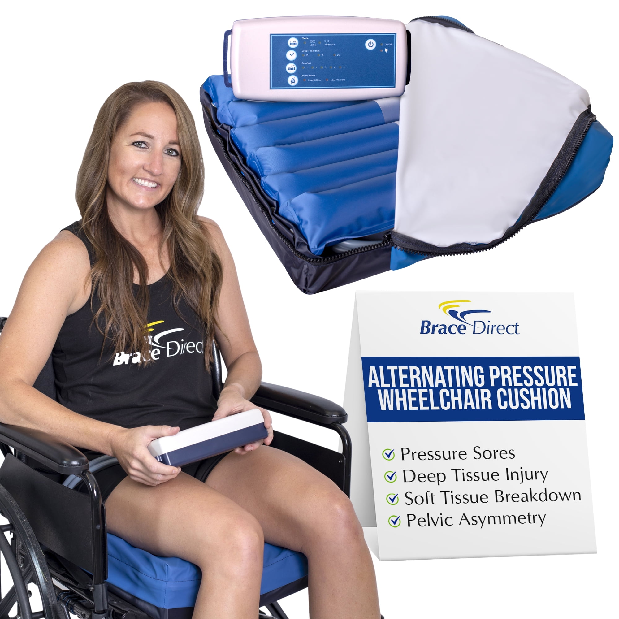 Brace Direct Alternating Pressure Wheelchair Cushion HSA/FSA Eligible ...