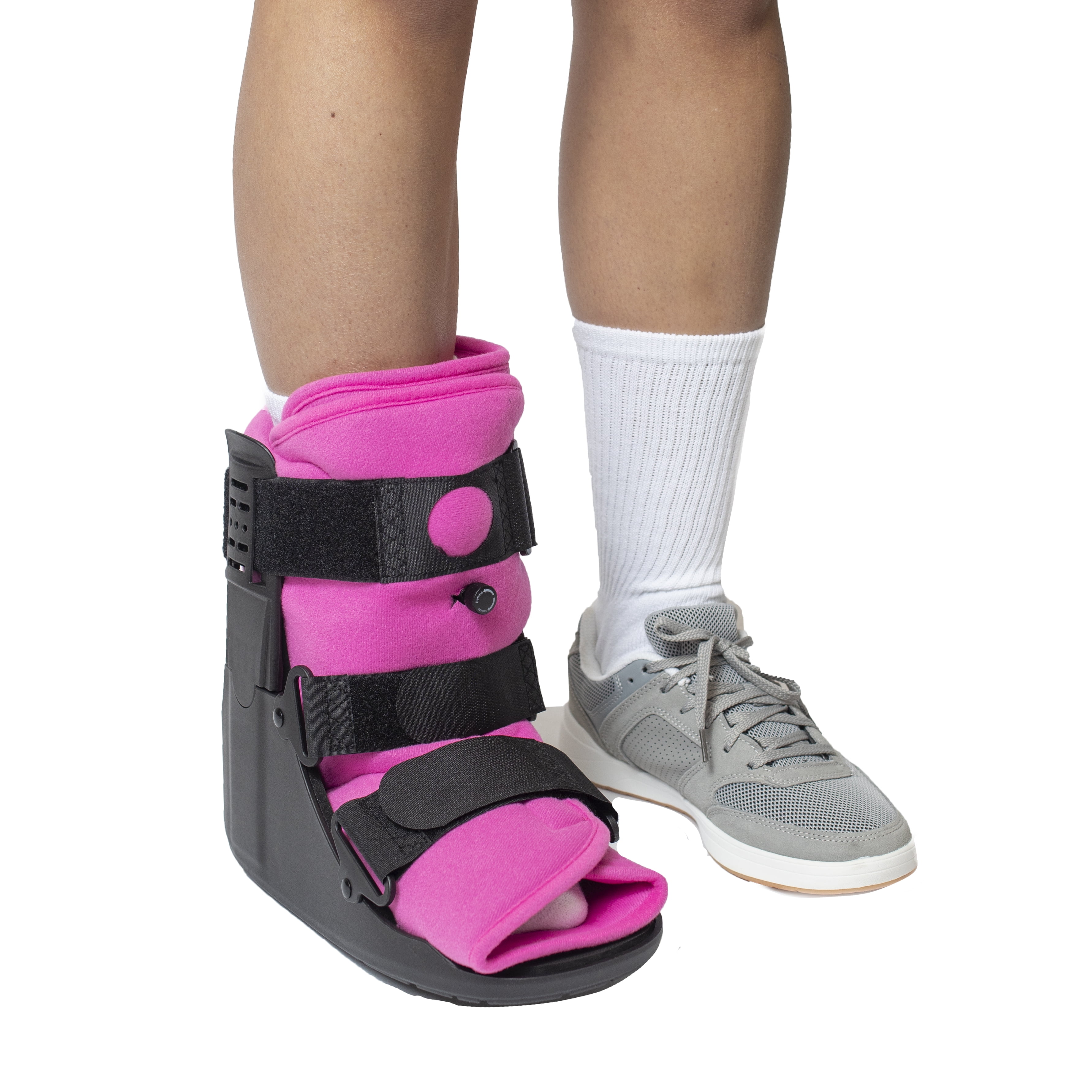 Brace Direct Women's Short Air Walker Boot - Pink Lined Medical Walking ...