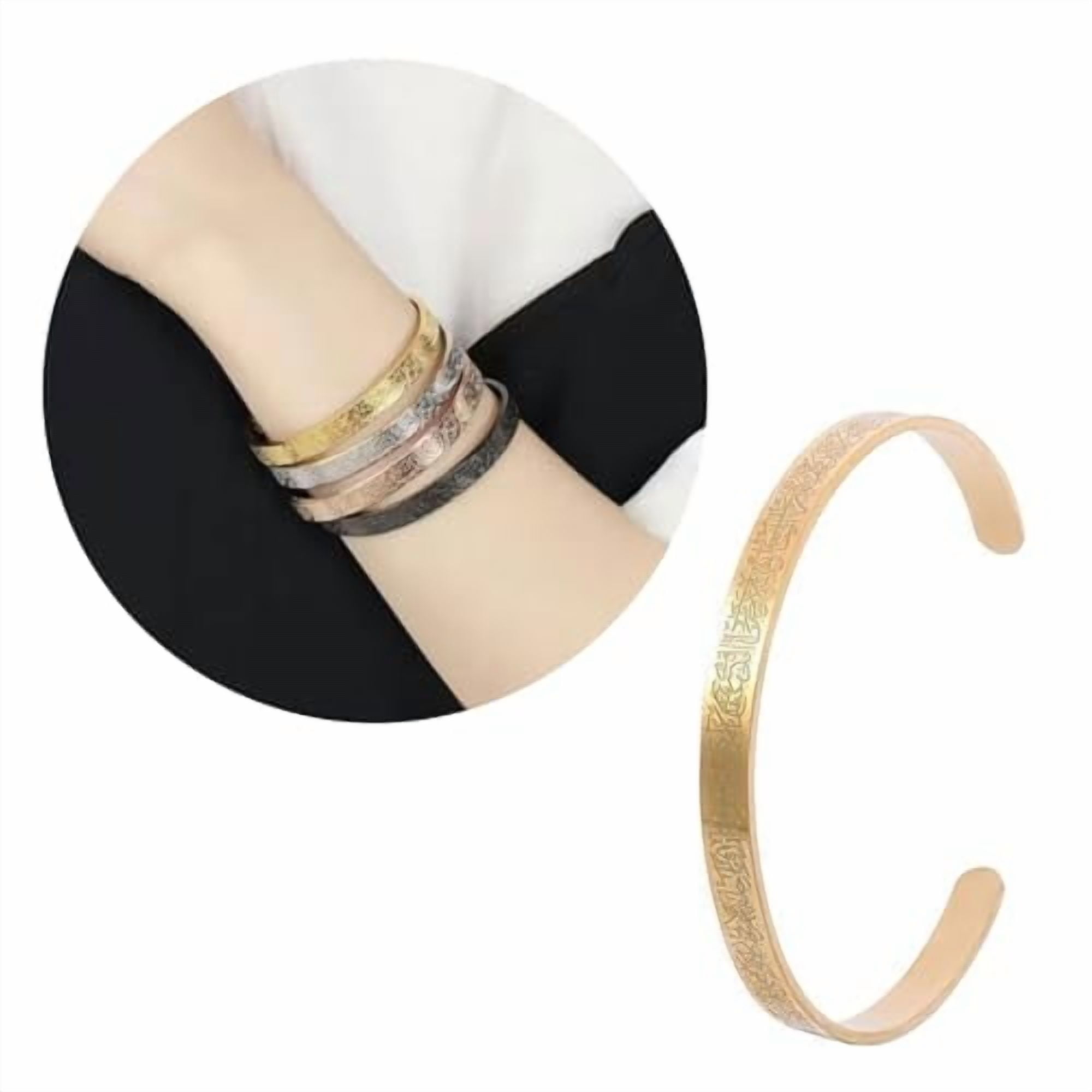 Bracelet Ayatul Kursi Sutra Cuff Bracelet Stainless Steel Jewelry ...