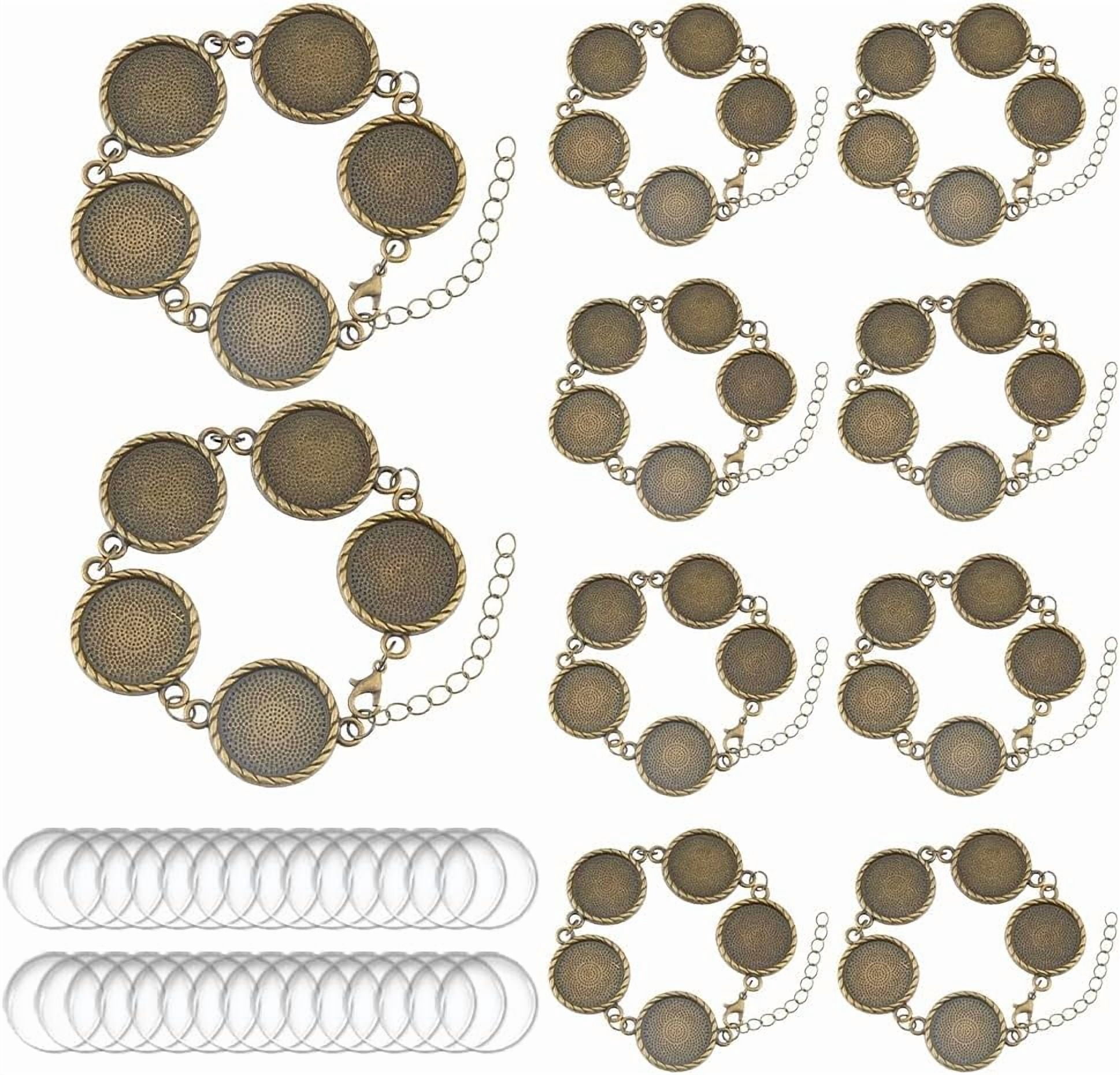 Bracelet Blank Bezel Settings 10pcs Vintage Retro Cabochon Tray ...