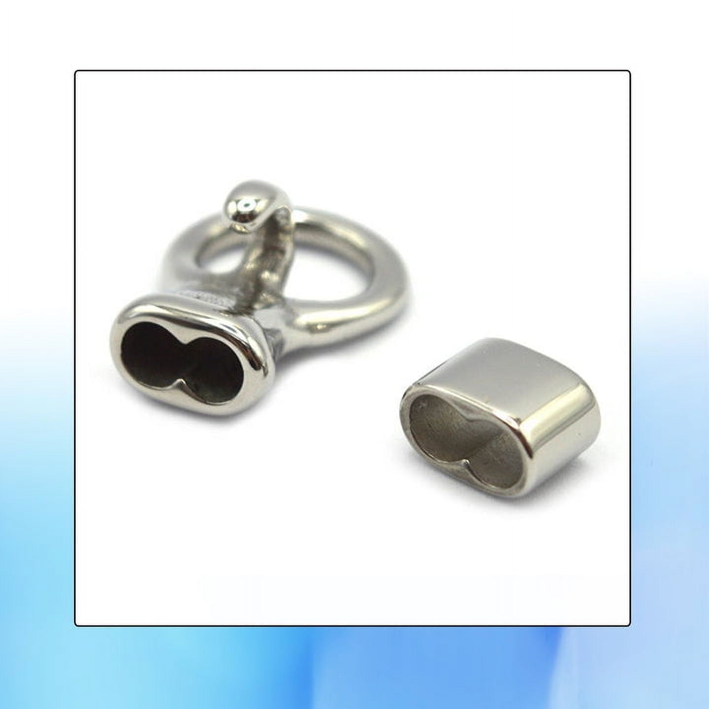 Bracelet Clasp Set - Hook Connector and Spacer Bead - Stainless Steel ...