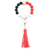 Bracelet Cute Key Bangle for Women Wristlet Beaded Key Silicone Ring ...