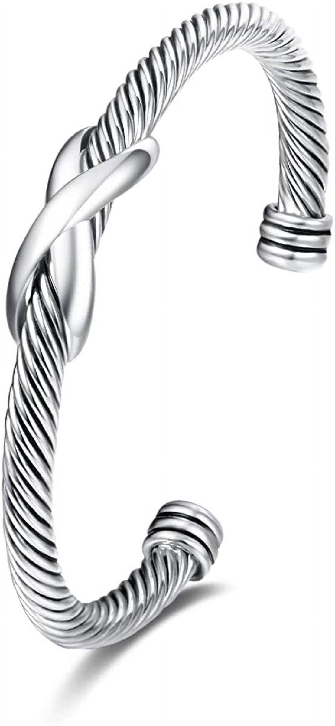 Bracelet Designer Brand Inspired Antique Women Jewelry Cross Cable Wire Bangle Christmas Day ...