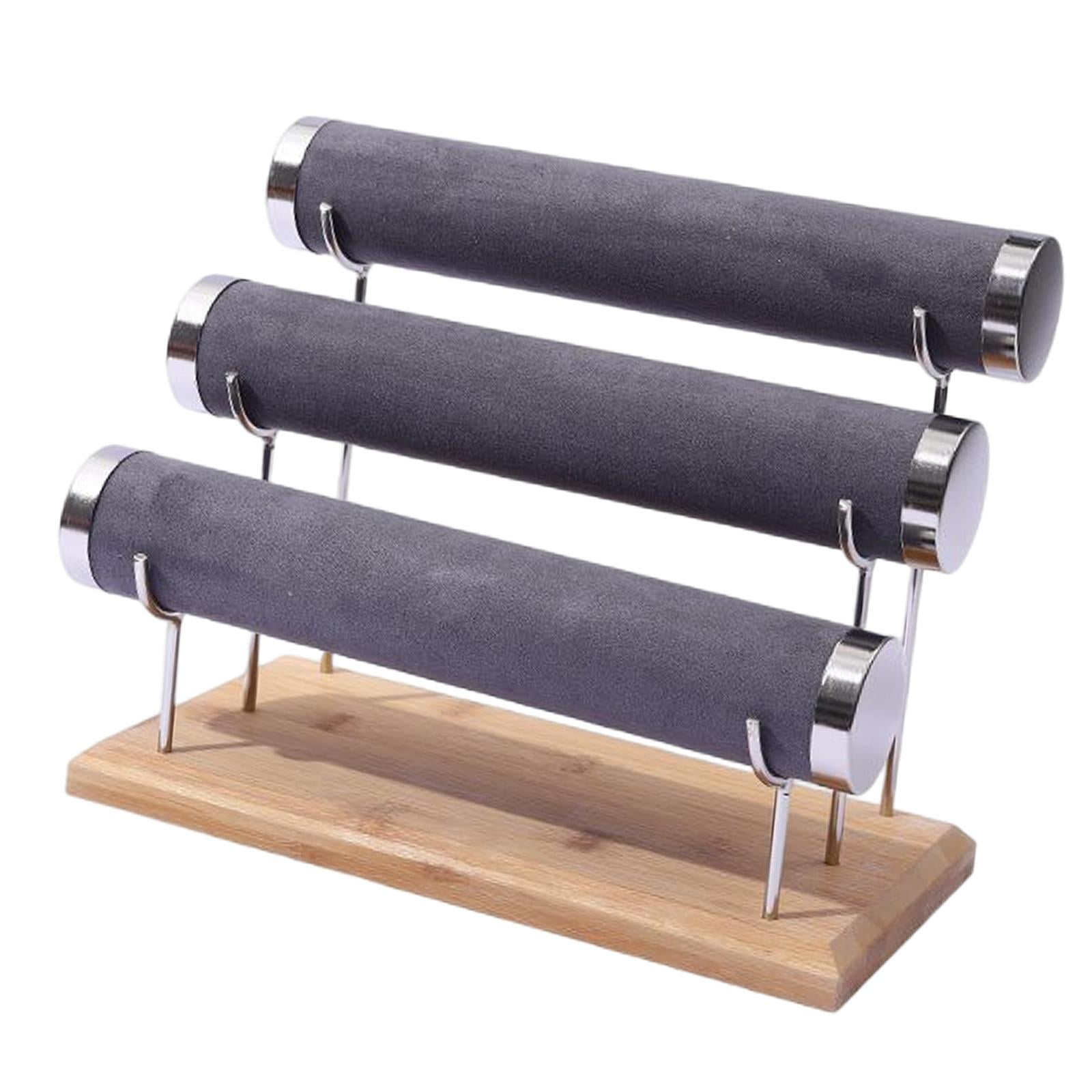 Bracelet Display Stand with Wooden Base bar Vertical Bangle Holder for ...