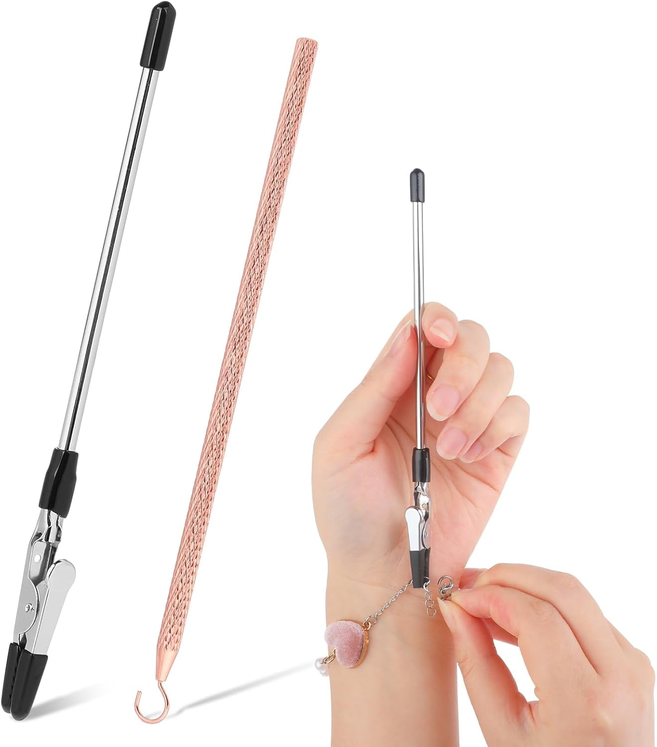 Bracelet Helper Tool, 2 Pcs Wearing Tool Aid Assistance Bracelet Helper to Put on Yourself Aid ...