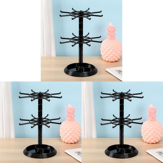 Bracelet Holder Display 2 Tier Rotating Bracelet Display Stand Black ...