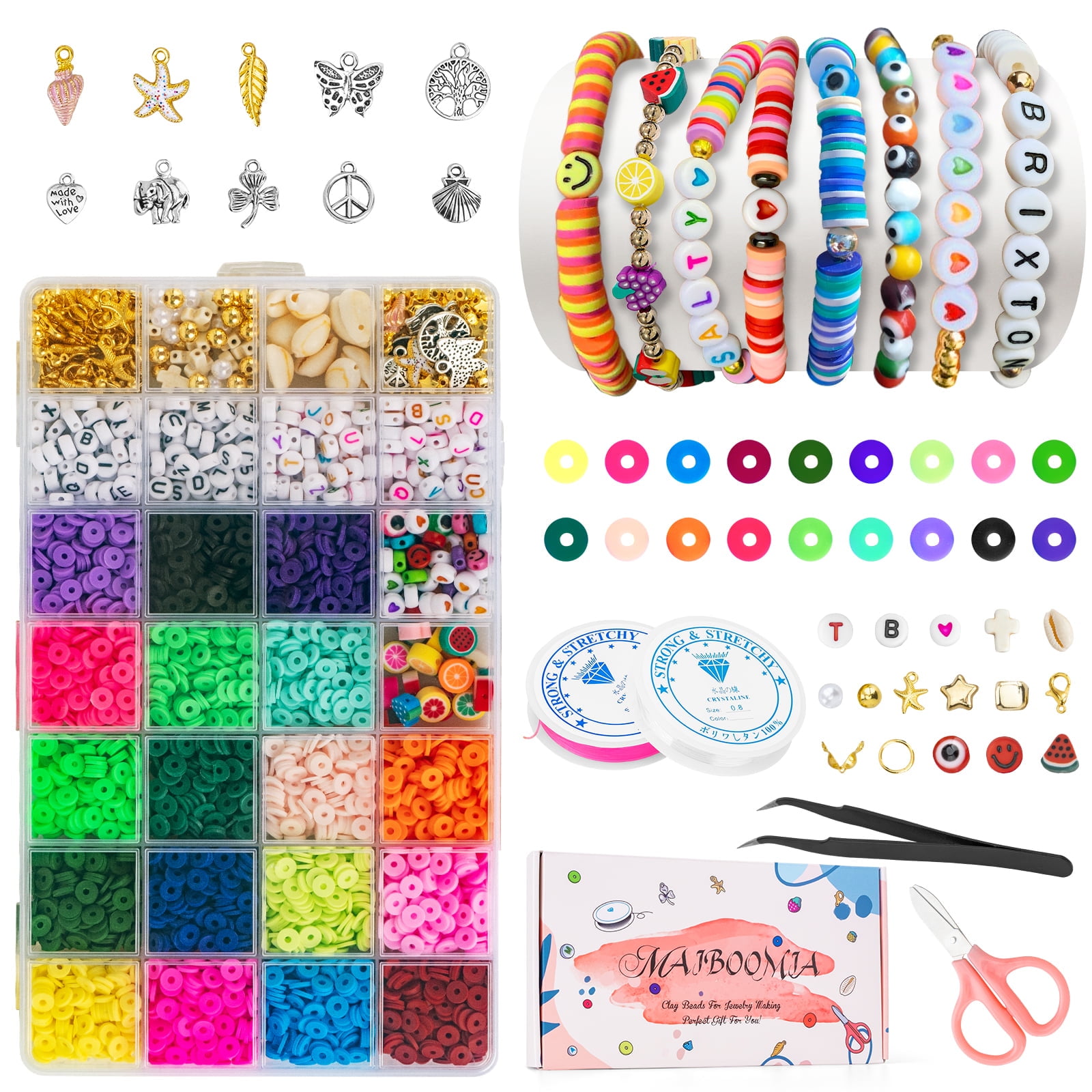 Bracelet Making Kit Jewelry Making Bracelets Necklace Earring DIY Craft ...