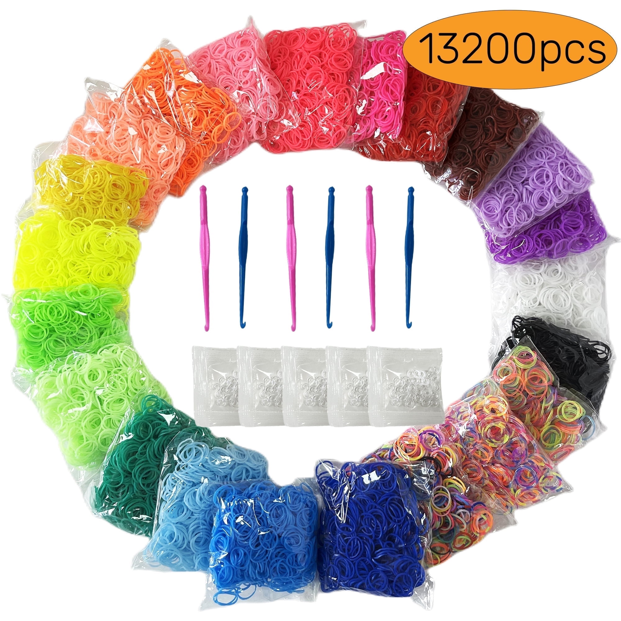 MetMetalrt Rubber Band Bracelet Maker Kit, 22 Colors, 13200+ Pieces ...