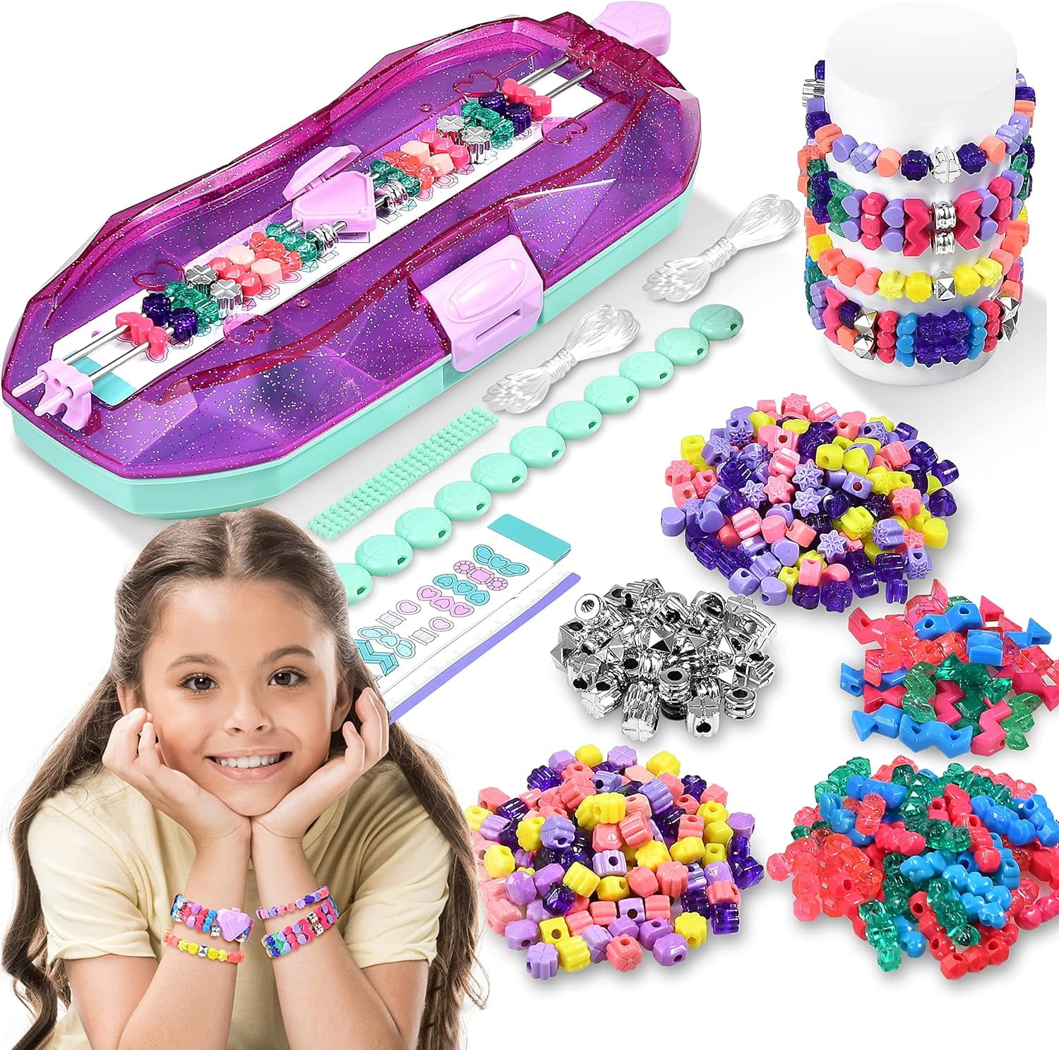 Bracelet Making Kit, YCFUN Toy Gem Makeup Jewelry Making Kit with ...