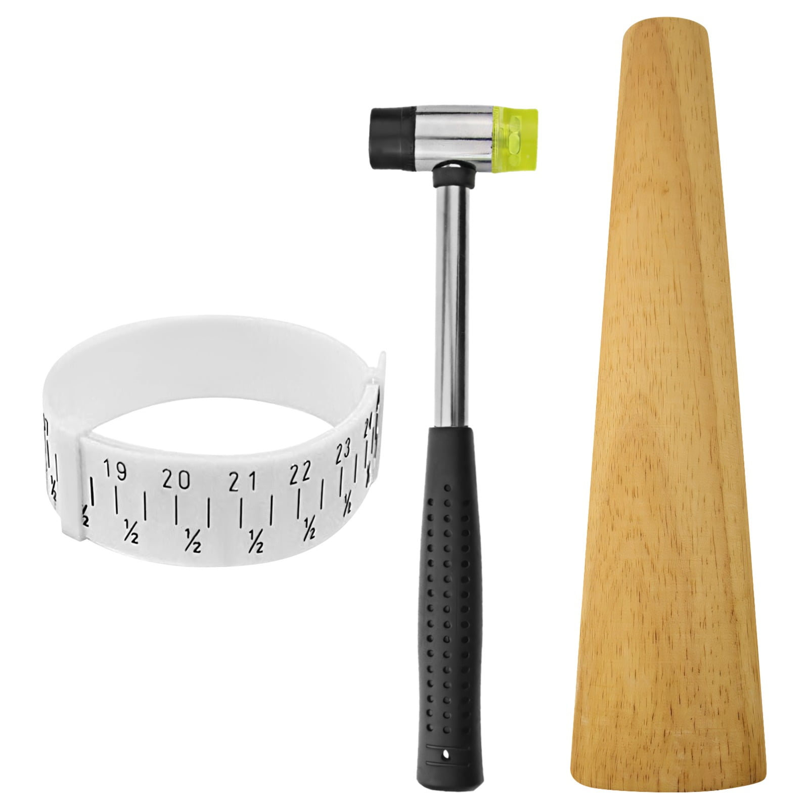 Bracelet Making Tools Set with Wooden Mandrel, Ring Sizer Measuring ...