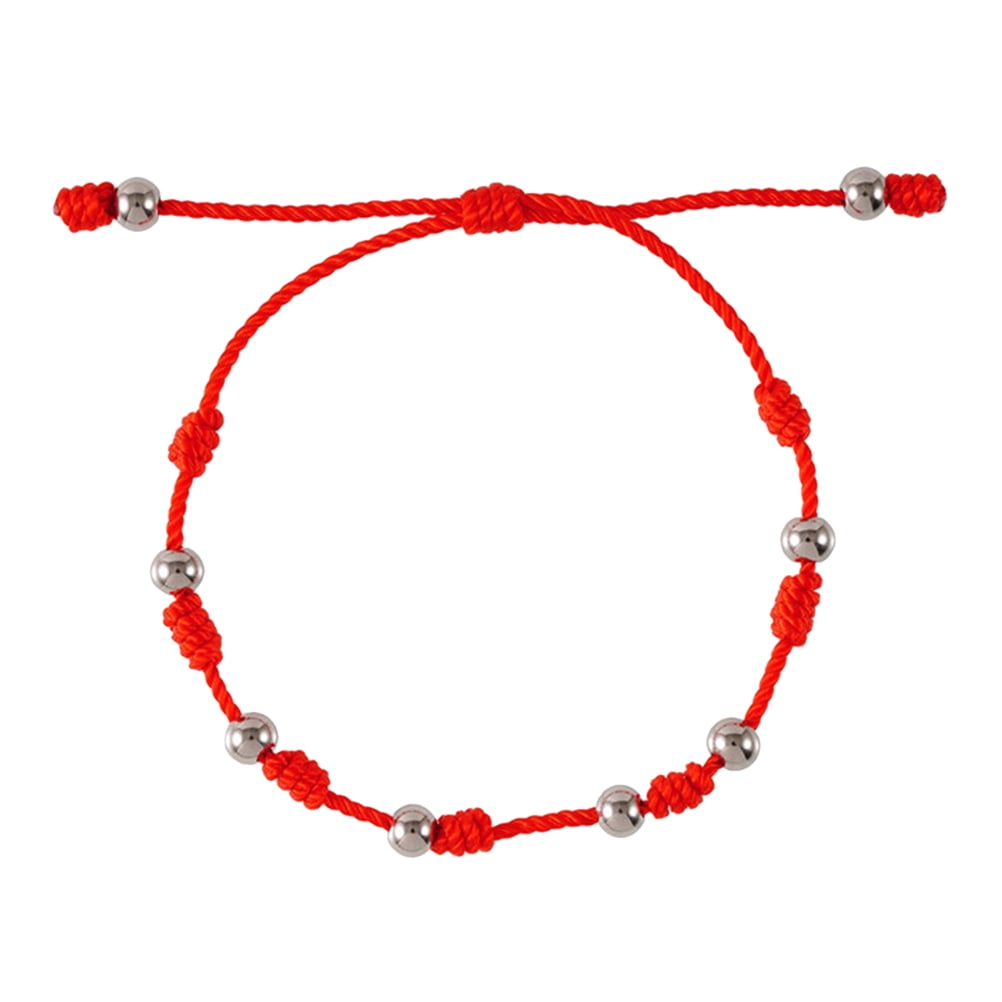 Bracelet Red String Kabbalah Lucky Feng Shui Rope 7 Knot Chinese ...