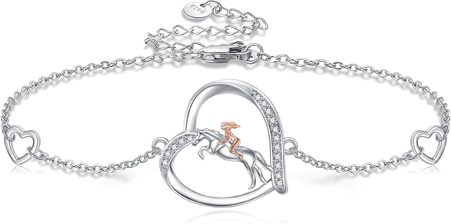 Bracelet for Women 925 Sterling Silver Giraffe/Horse/Panda/Squirrel ...