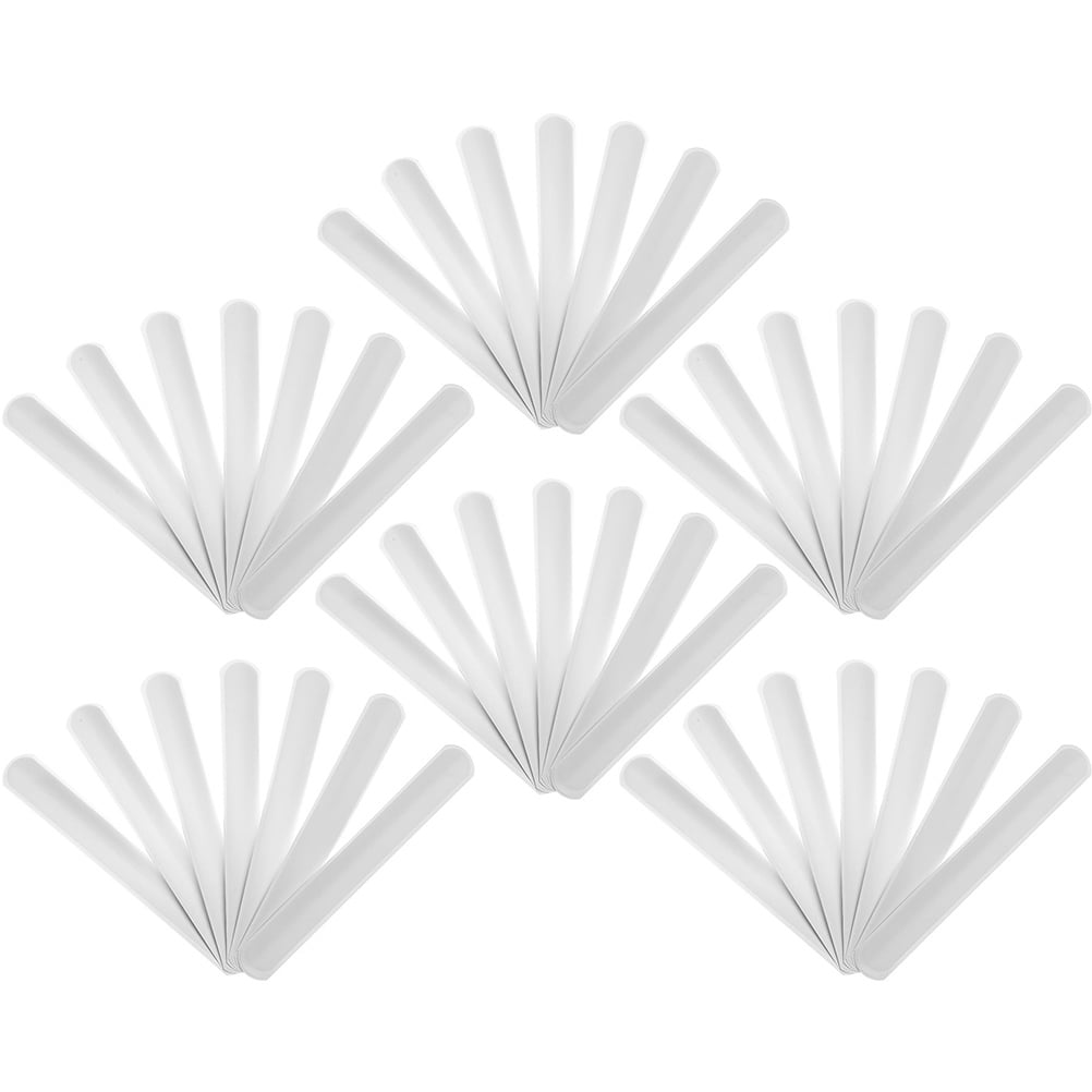 Bracelets 60 Pcs Chritmas Decor Slap Blank DIY White Pvc Steel Ring ...