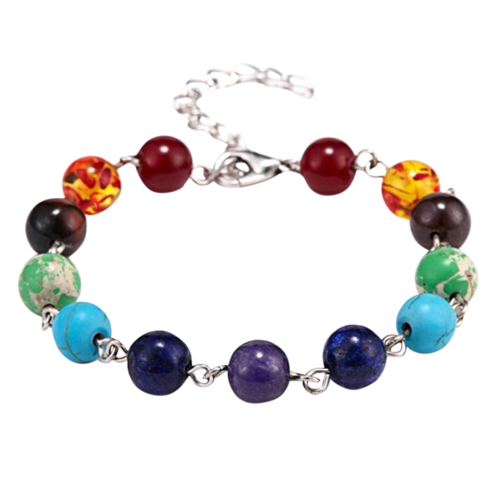Bracelets Fashion Creative Seven-color Rainbow Seven Chakra Bracelet ...