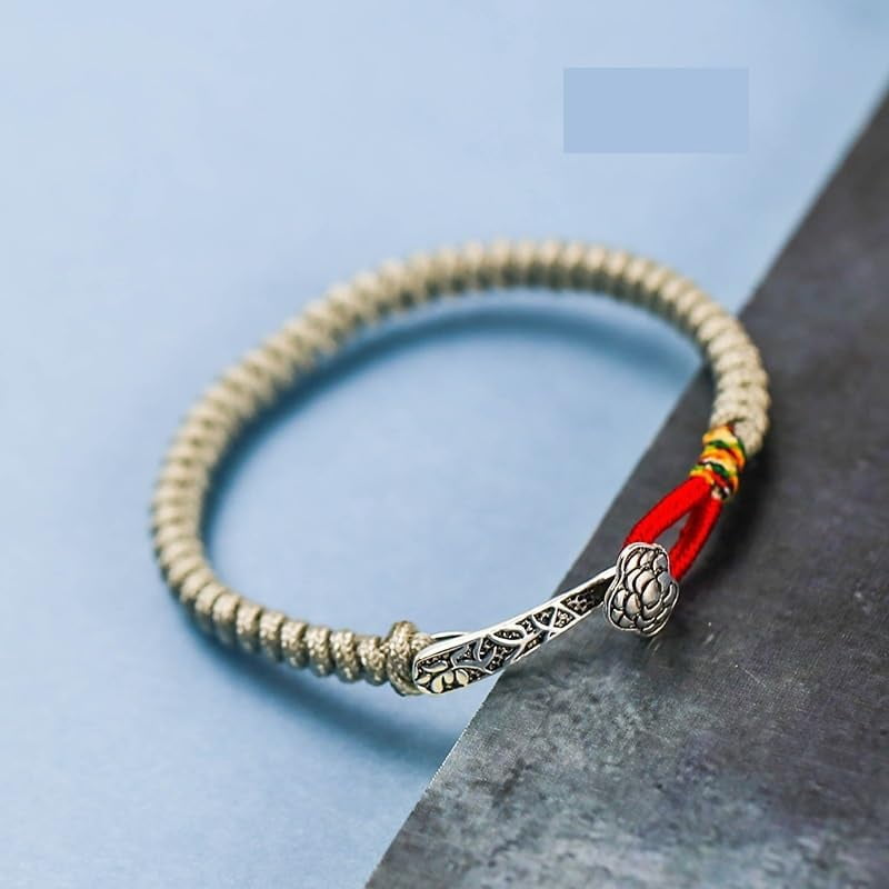 Bracelets S925 Sterling Silver Retro Wishful Bracelet Ethnic Style Hand ...