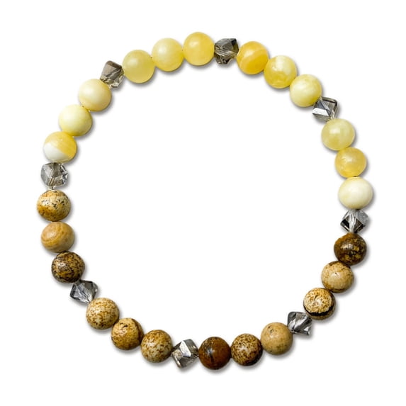 Bracelets for Women Men Natural Gemstone Stretch Bracelet - Unisex ...