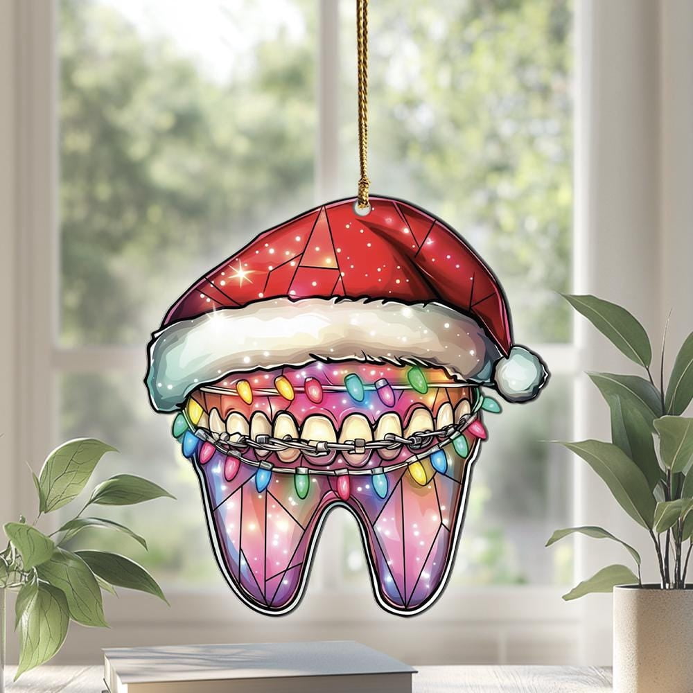 Braces Acrylic Suncatcher Window Hanging, Braces Ornaments, Braces ...