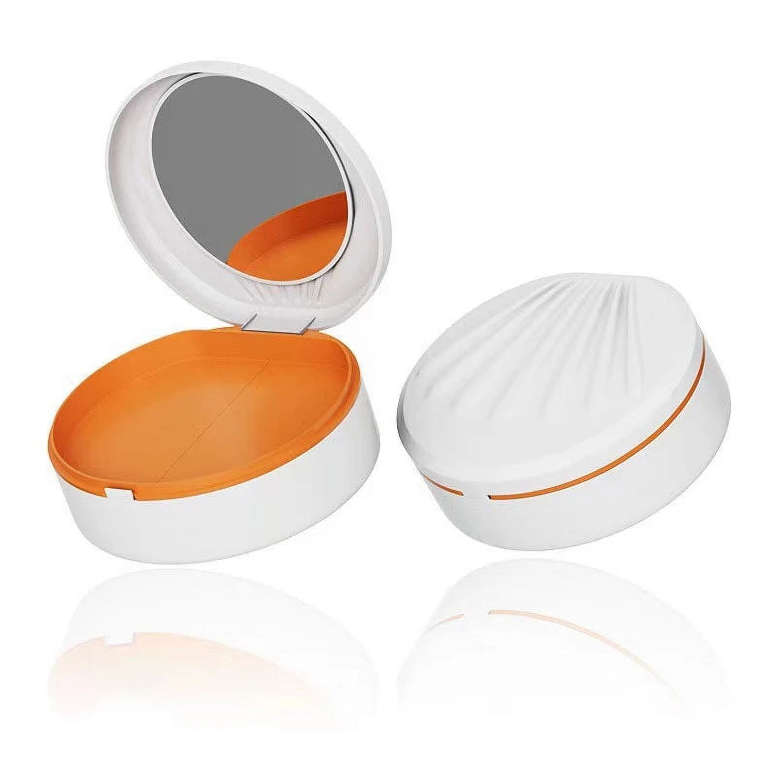 Braces Box Double Layer With Mirror Orthodontic Retainer Storage Box ...