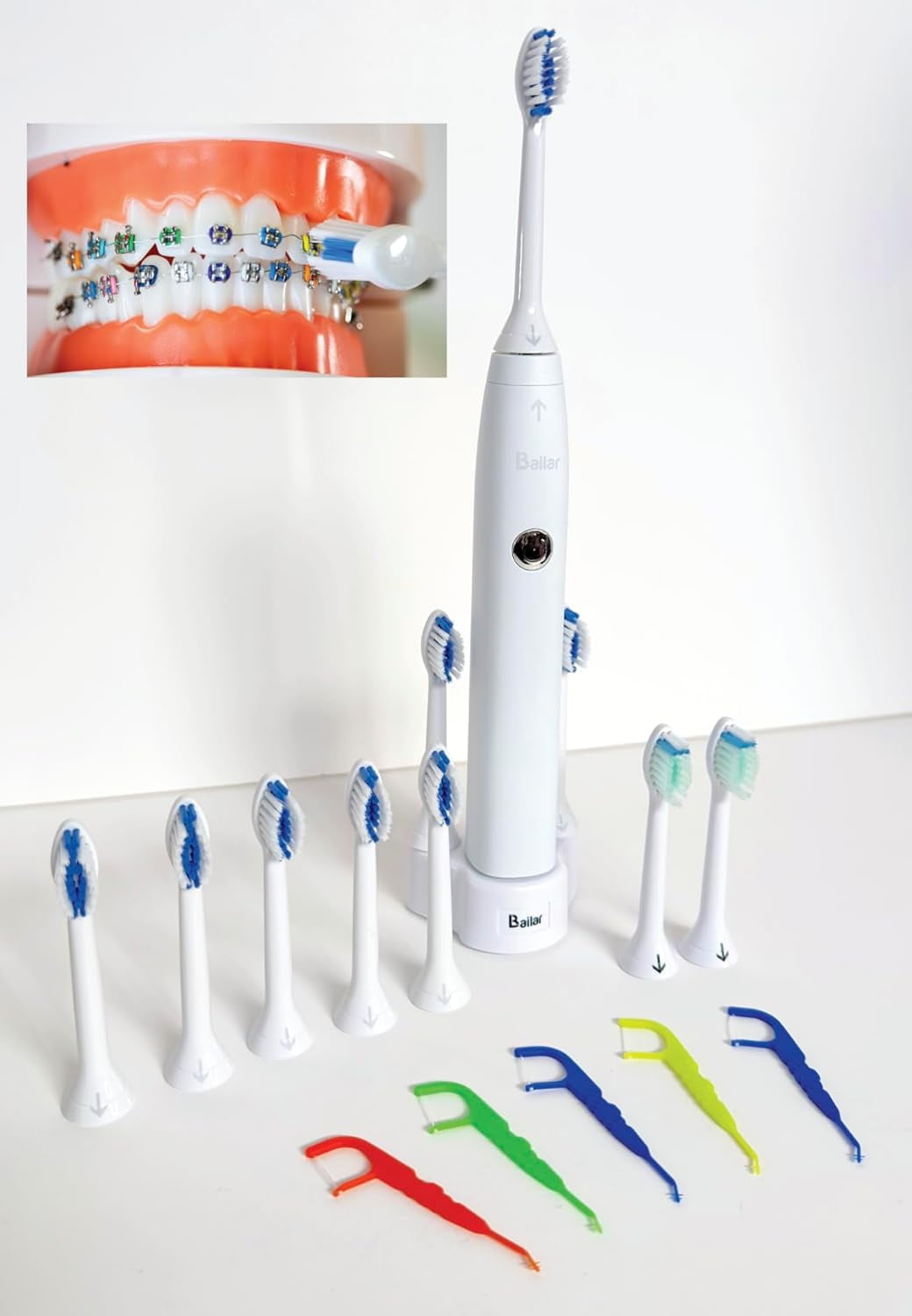 Braces Electric Toothbrush Complete Care Kit for Braces, Rechargeable ...