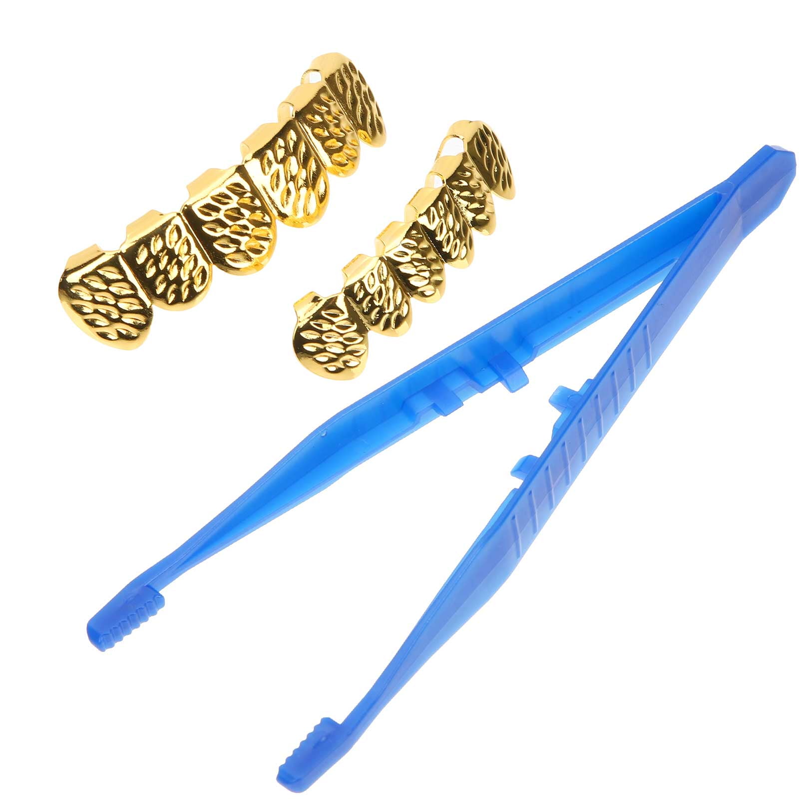 Braces Hip Hop Teeth Grills Gold Cap Rapper Costume Jewelry Fake Glossy ...