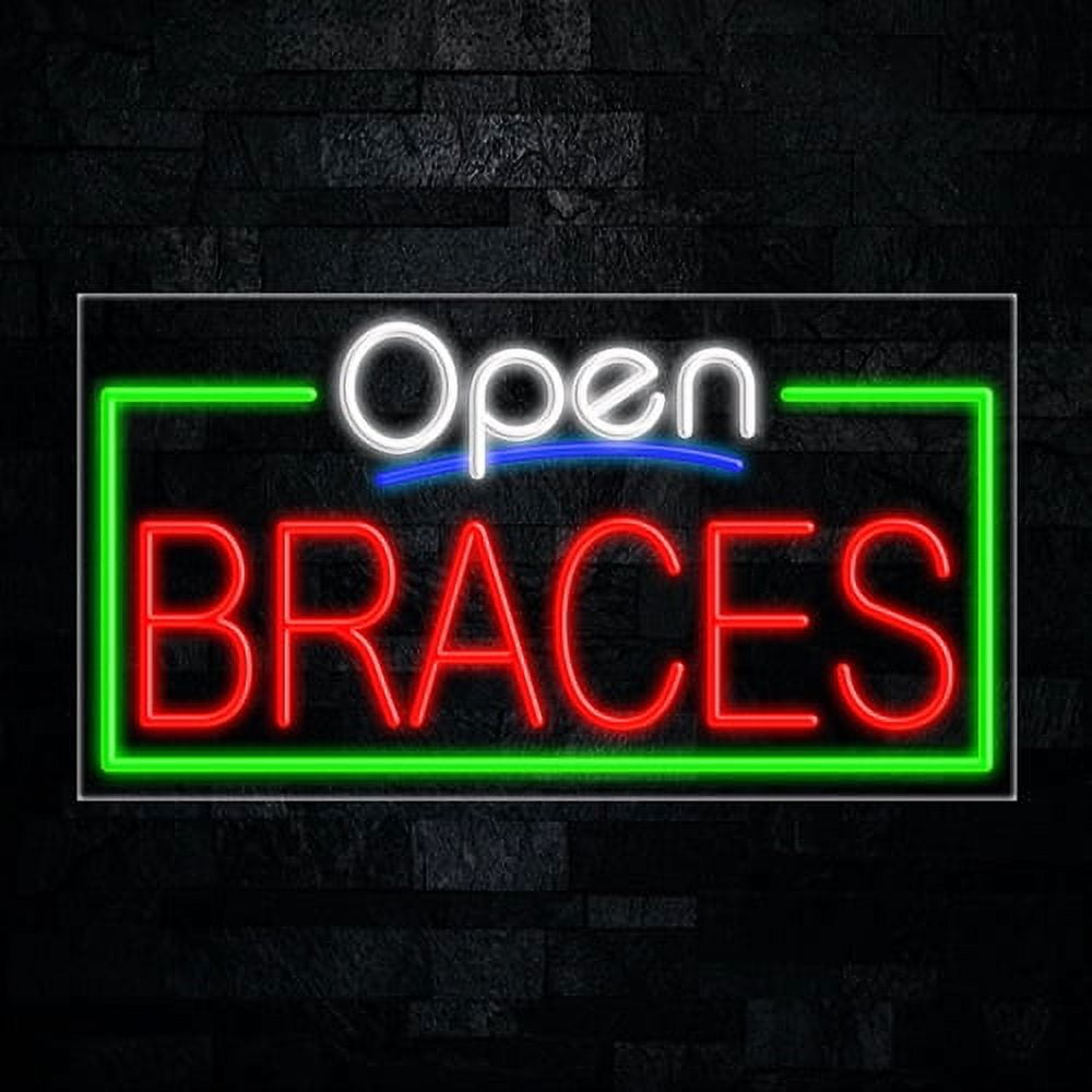 Braces LED Neon Sign 33"L x 18"H #35629 - Walmart.com