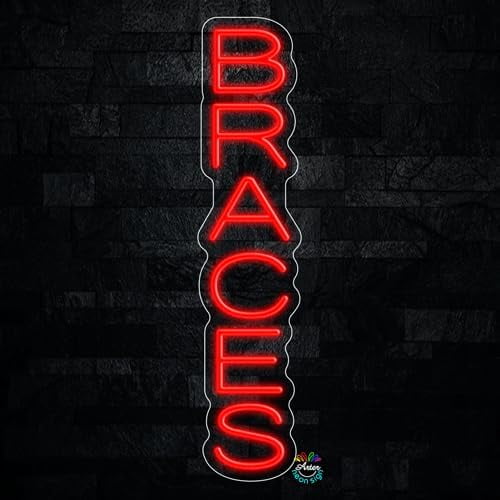 Braces LED Neon Sign 6"L x 27"H #32098 - Walmart.com