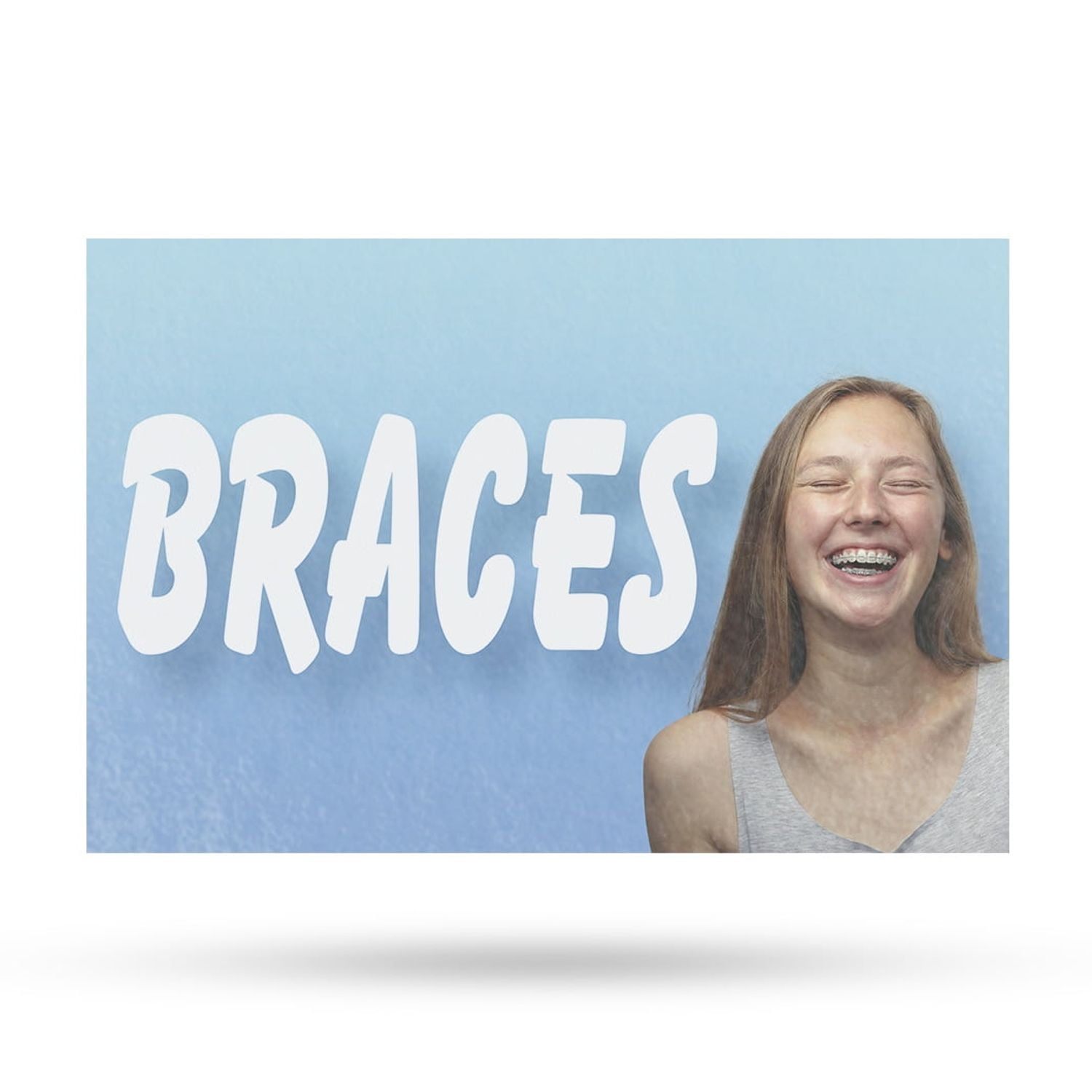 Braces Vinyl Decal 12 Inch x 16 Inch Weatherproof Heavy-Duty Adhesive ...
